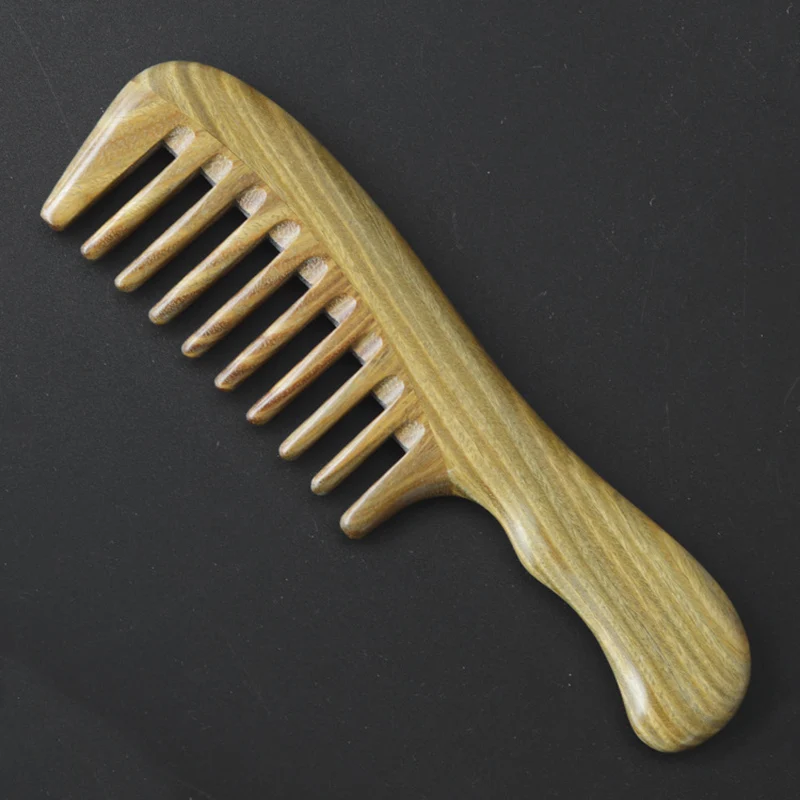 Buy 1pcs New Natural Sandalwood Handmade Wide Tooth Comb Wooden Massage Combs