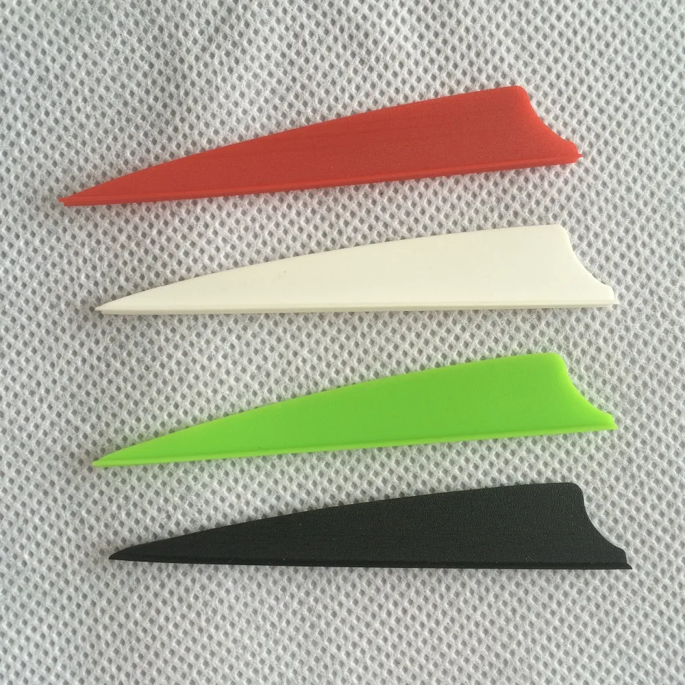 3" plastic arrow feather 100pcs per lot red green white black four ...