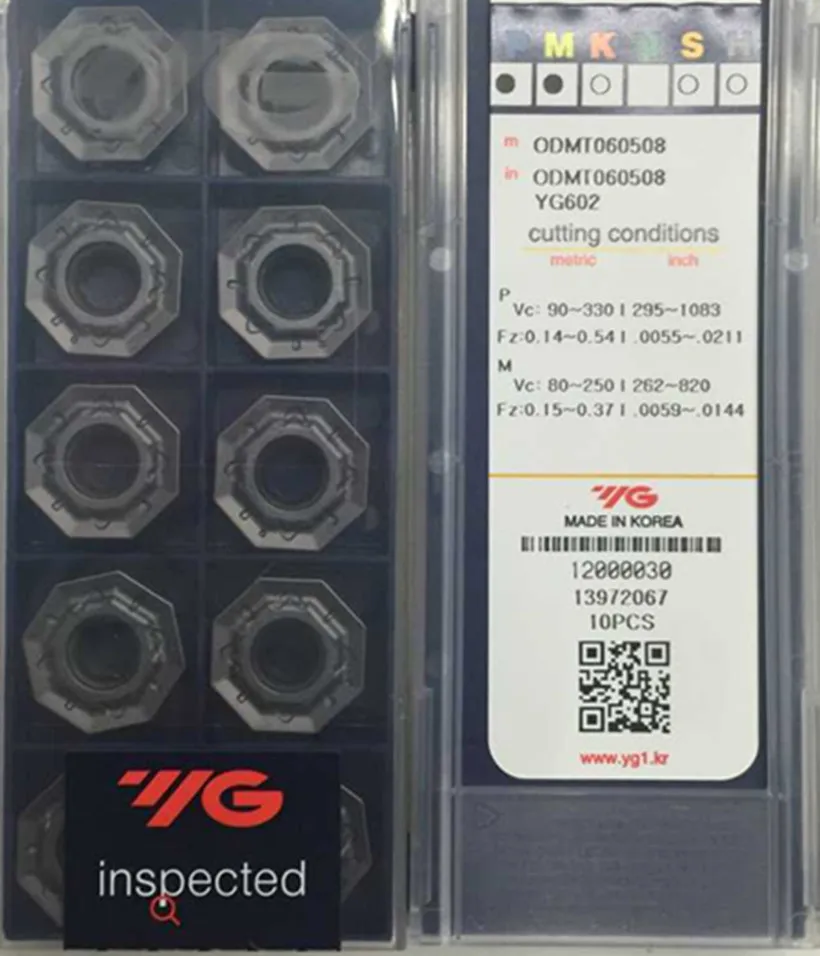 ODMT060508-YG602-10pcs-50pcs-100-Korea-YG-1-Carbide-insert-Processing ...