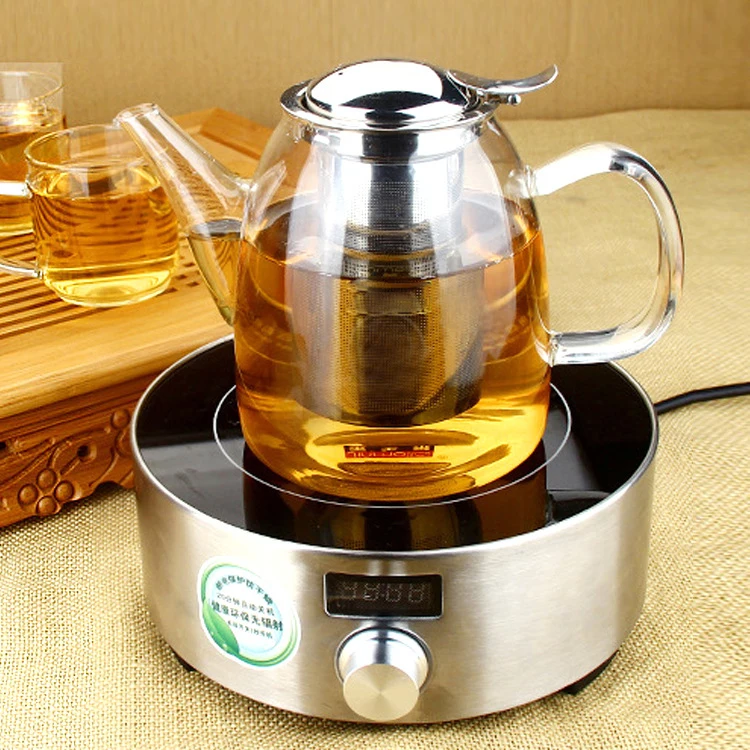 New Special Made Glass Teapot Kettle With Stainless Steel Strainer And Heat Resisting Glass