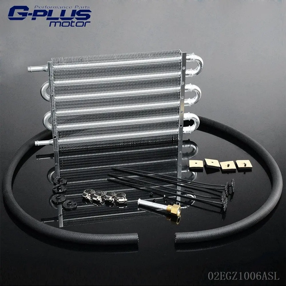UNIVERSAL ALUMINUM REMOTE TRANSMISSION OIL COOLER/AUTO MANUAL RADIATOR ...