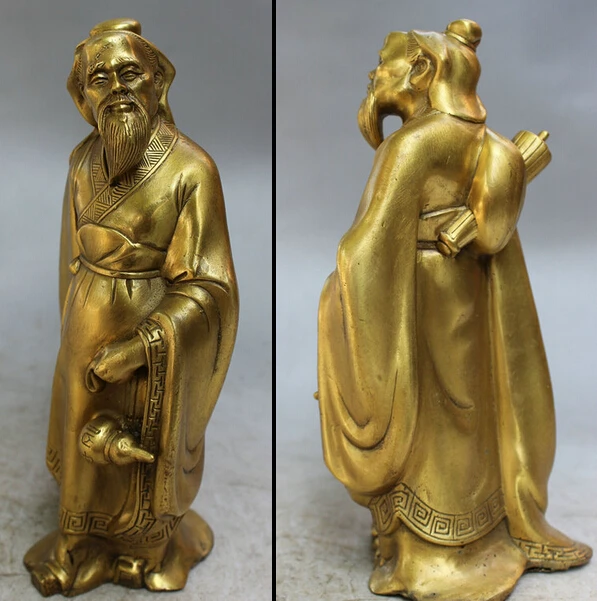 JP S0114 10" Chinese Brass Famous Doctor Medicine Originator Li Shi ...