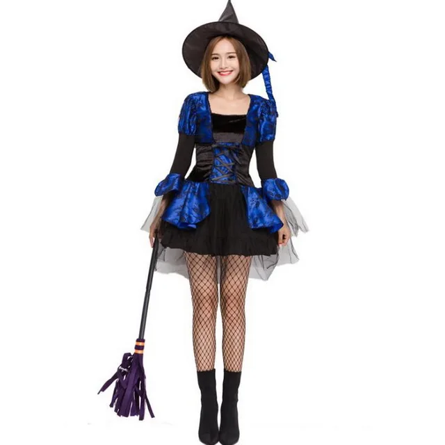 Halloween Tutu Skirt Witch Cute Princess Costume Cosplay Short Dress ...