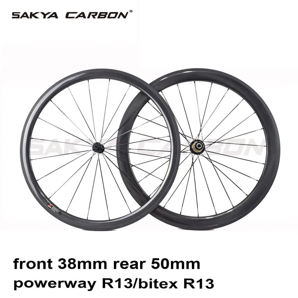 700C-road-bike-front-38mm-rear-50mm-carbon-wheels-Bitex-R13-hub ...