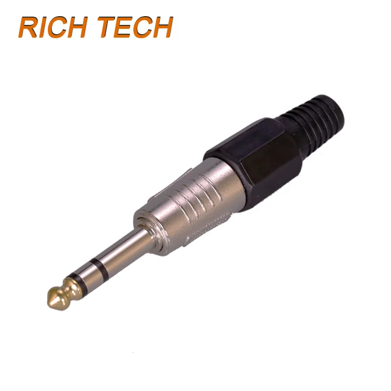 5pcs jack 6.35mm connector stereo 6.35 amplifier microphone plug 6.35mm ...