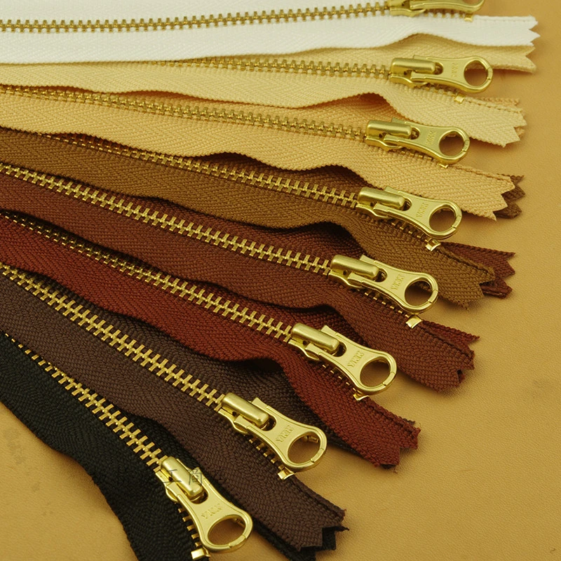 3 / Dahl / Advanced Japanese Genius Ykk / Closed Gold And Copper Zipper ...