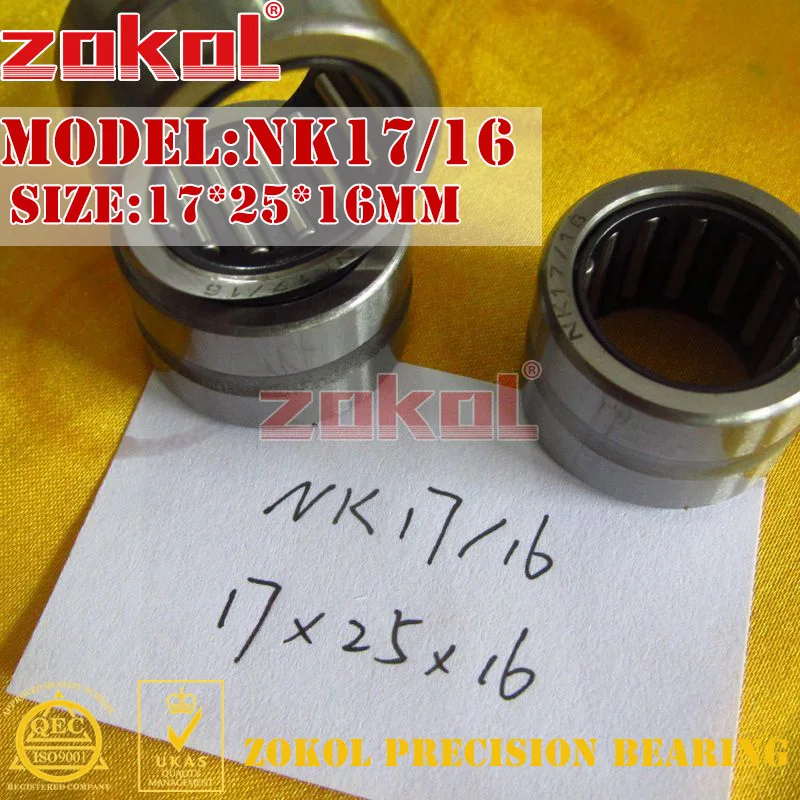 ZOKOL bearing NK17/16 NK17/20 NK18/16 NK18/20 needle roller bearings without inner ring 17*25*16 ...
