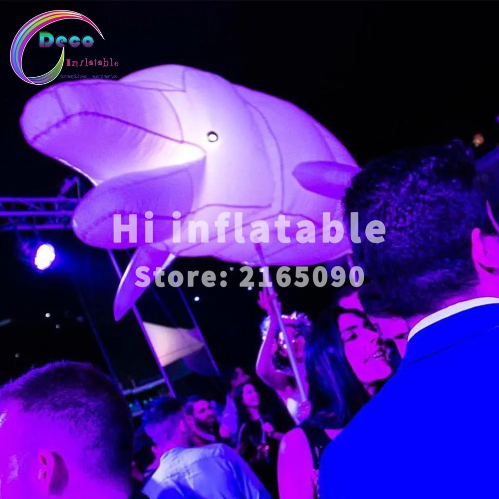 3m Wide Led Lighting Stage Event Decoration Inflatable Dolphin Costume ...