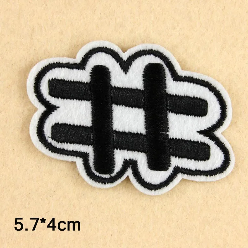 Black White Punk Iron On Patch Clothes Patch For Clothing Boys ...