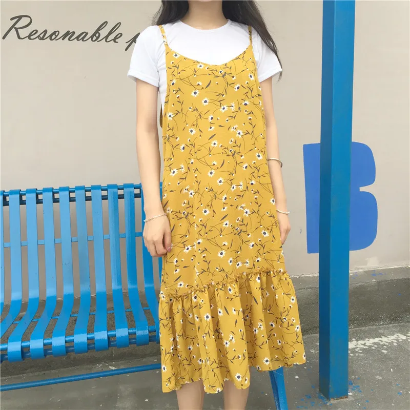 Girl Summer Dress 2018 Cotton Vestidos Women Sexy Spaghetti Strap