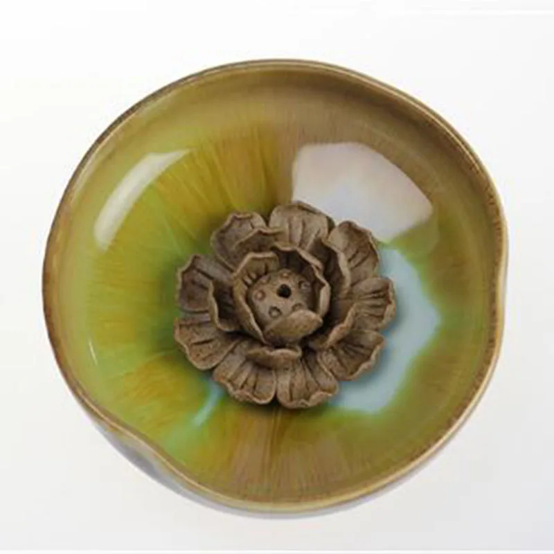 Керамическая вставка для ладана, блюдо в форме цветка лотоса ...