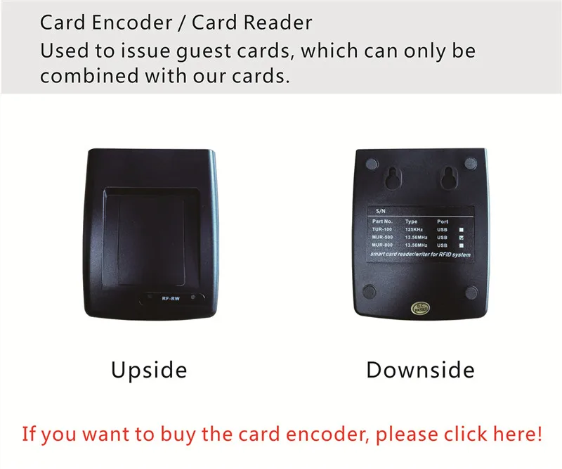 Card encoder/Card reader สำหรับ Electornic ประตูล็อค RFID การ์ด Hotel ...