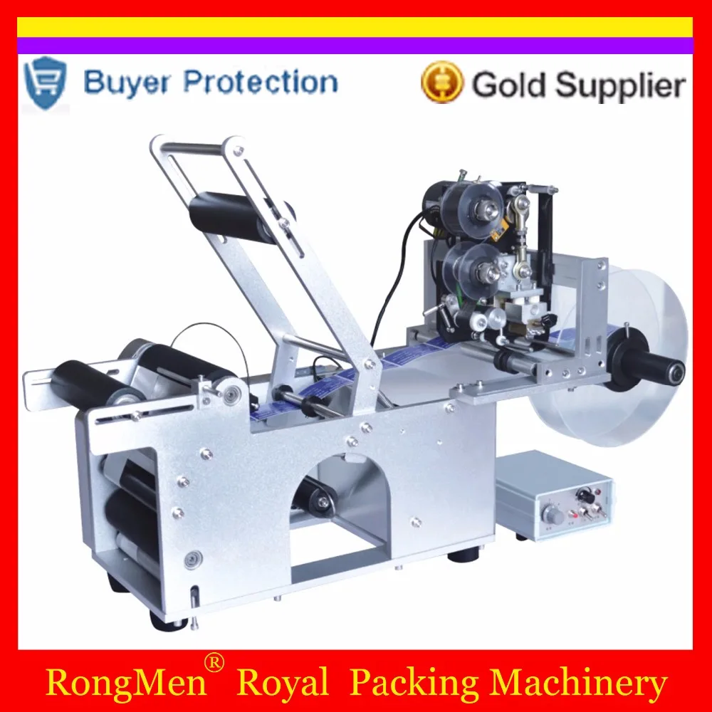 Semi Automatische Ronde Fles Etikettering Machine Labeler Sticker ...