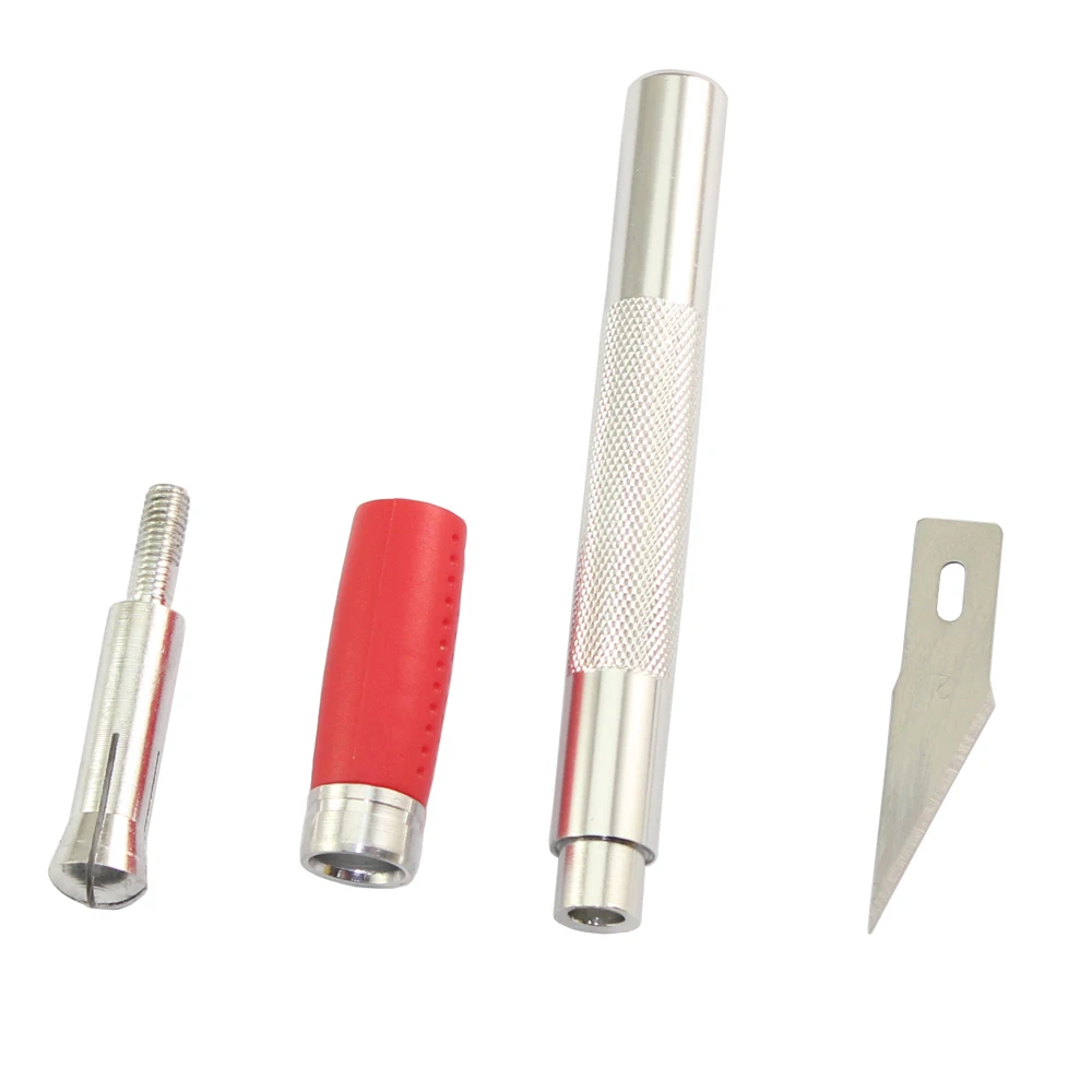 Craft Scalpel Set – Thick Aluminum Handle with 10 Carbon Steel Blades ...