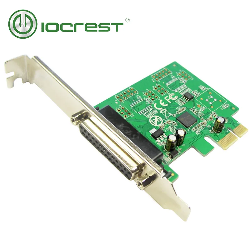 Iocrest 1 포트 Db 25 병렬 프린터 포트 Lpt1 Pci E 컨트롤러 카드 Asix 99100 칩셋 로우 프로파일 브래킷 지원low Profilelow