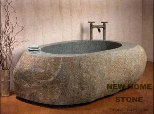 River Stone Bathtub sensual bathing experience Highly smooth polished ...