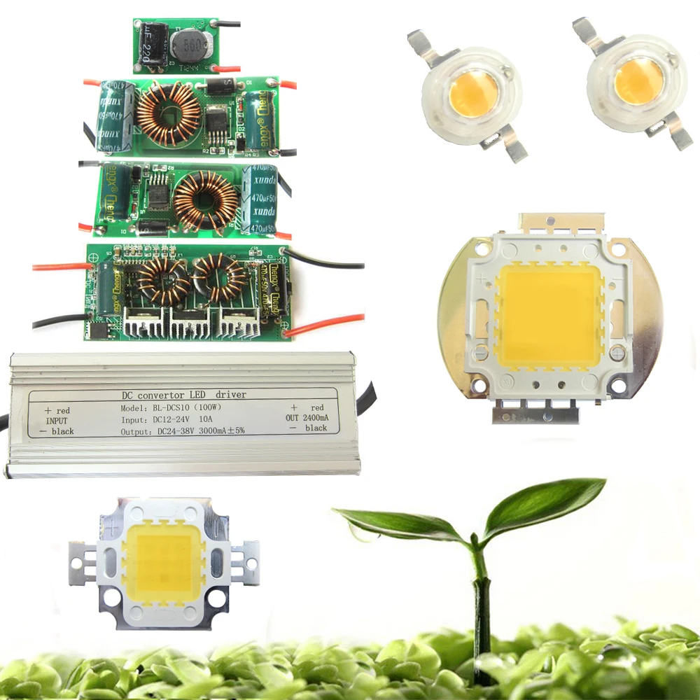 1w 3w 10W 20w 30w 50w 100w White Full Spectrum 380~780nm LED Diodes ...