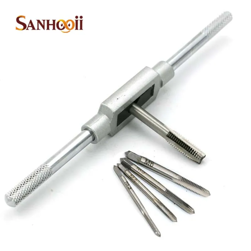 High Speed Steel M3-M8 Tap M3-M12 Tap Wrench Hand Tool Set DIY Tool Kit ...
