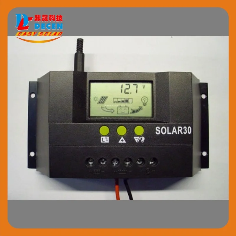 3PCS Solar30 30A LCD Solar Charge Controller 12V 24V PV panel Battery ...