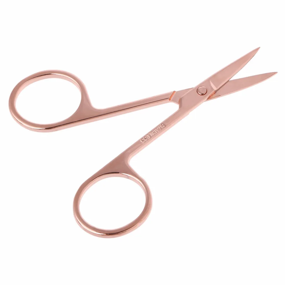 MAANGE Pro Stainless Steel Sharp Tip Makeup Eyebrow Scissors Facial ...