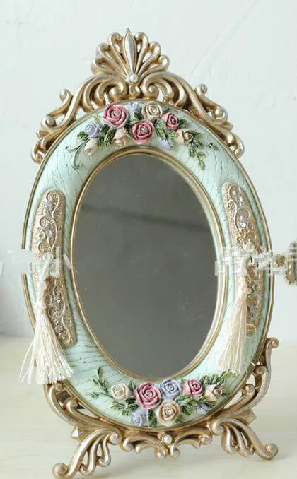 European Princess mirror vanity oval decorative decor|oval decorative ...