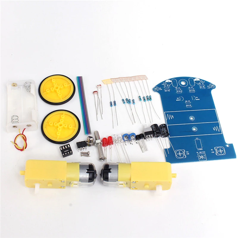 D2-1 DIY Kit Intelligent Tracking Line Smart Car Kit TT Motor ...