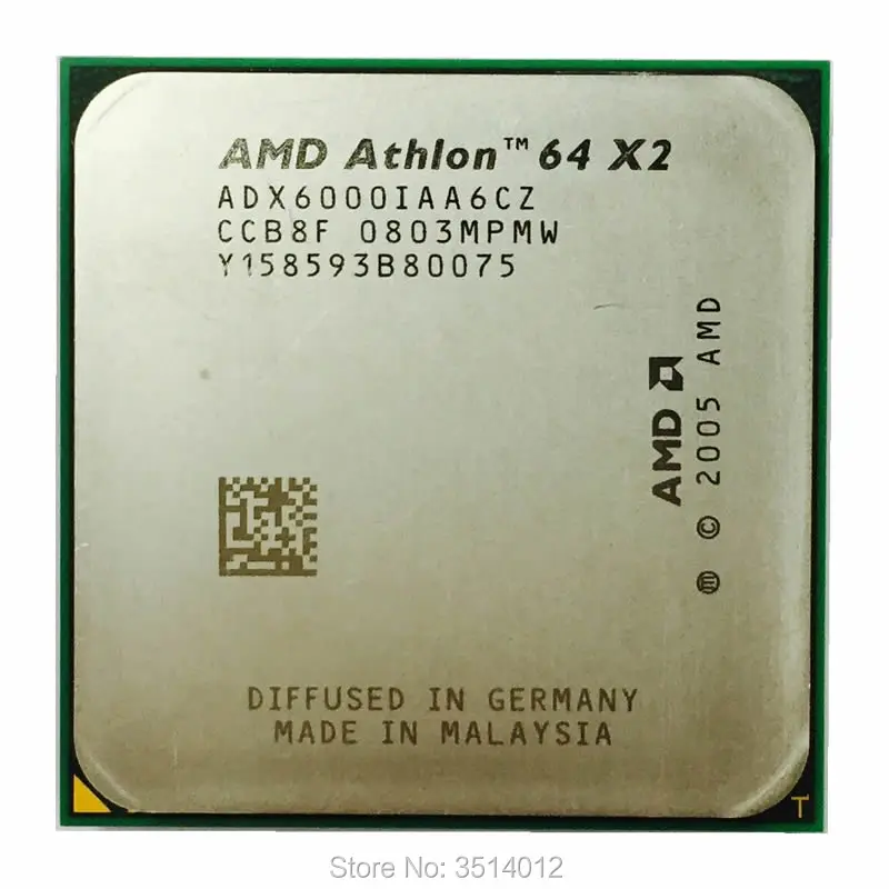 64 procesador AMD Athlon X2 6000 + 6000 3 GHz Dual Core CPU ...