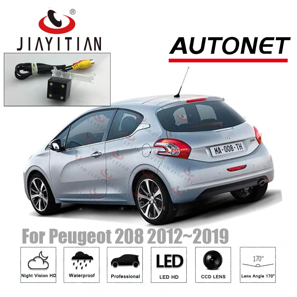 Jiayitian câmera de visão traseira para peugeot, 208, 2012, 2013, 2014 ...
