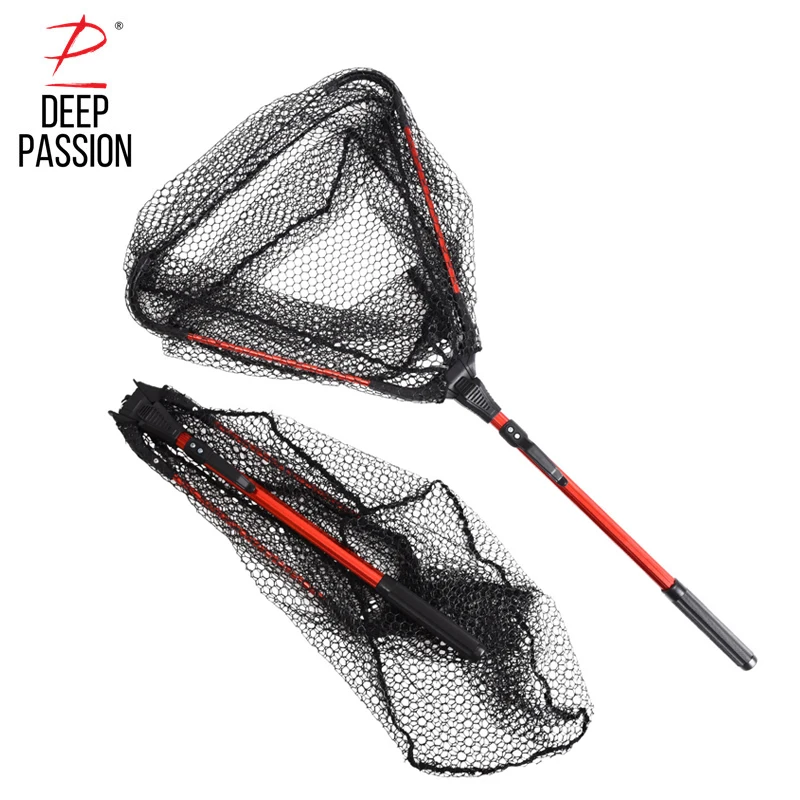 DEEP PASSION Aluminium Alloy Hand Net Fishing Fish Portable Fishing Net ...