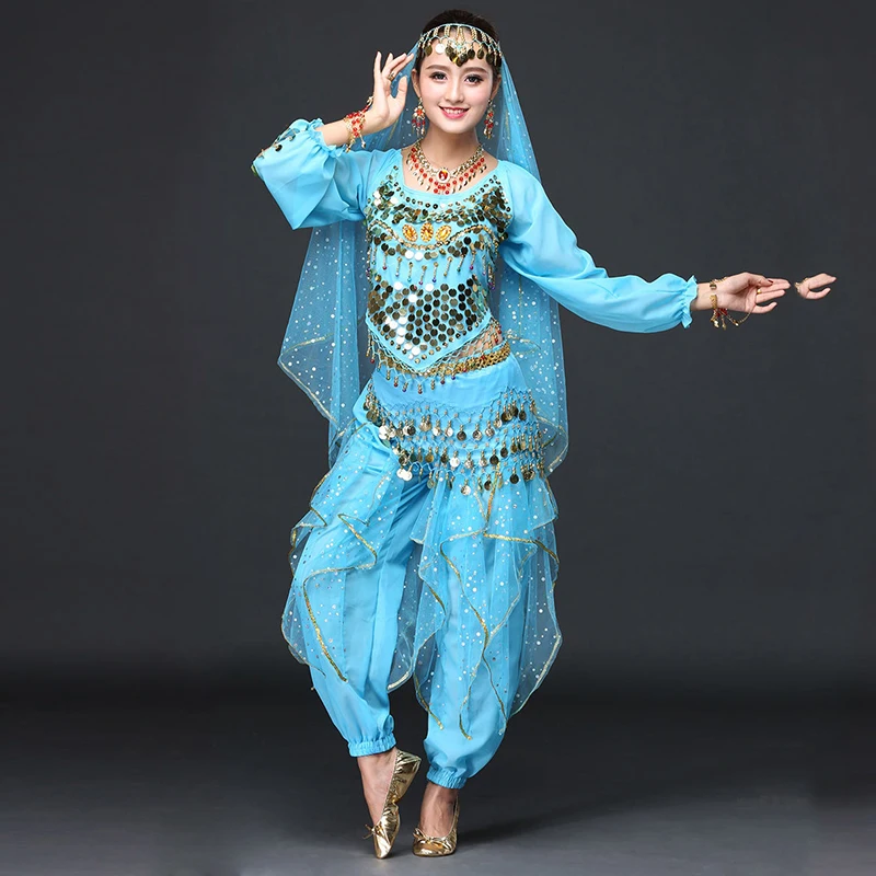 2019 Women Dance Clothes Sari Belly Dance Costume Set Bollywood Indian ...