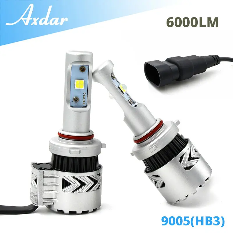 2 x 72W XHP50 12000 lumen 9005 HB3 H10 LED car headlight bulb kit 6500K ...