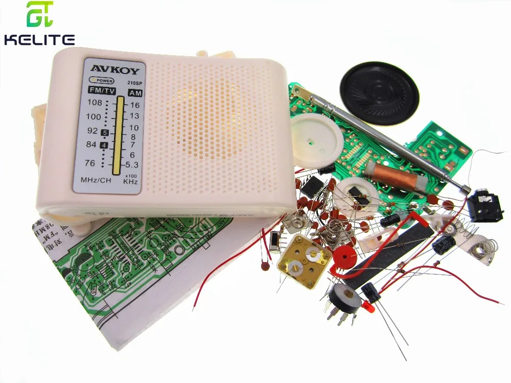 1set-100-new-AM-FM-stereo-AM-radio-kit-DIY-CF210SP-electronic ...