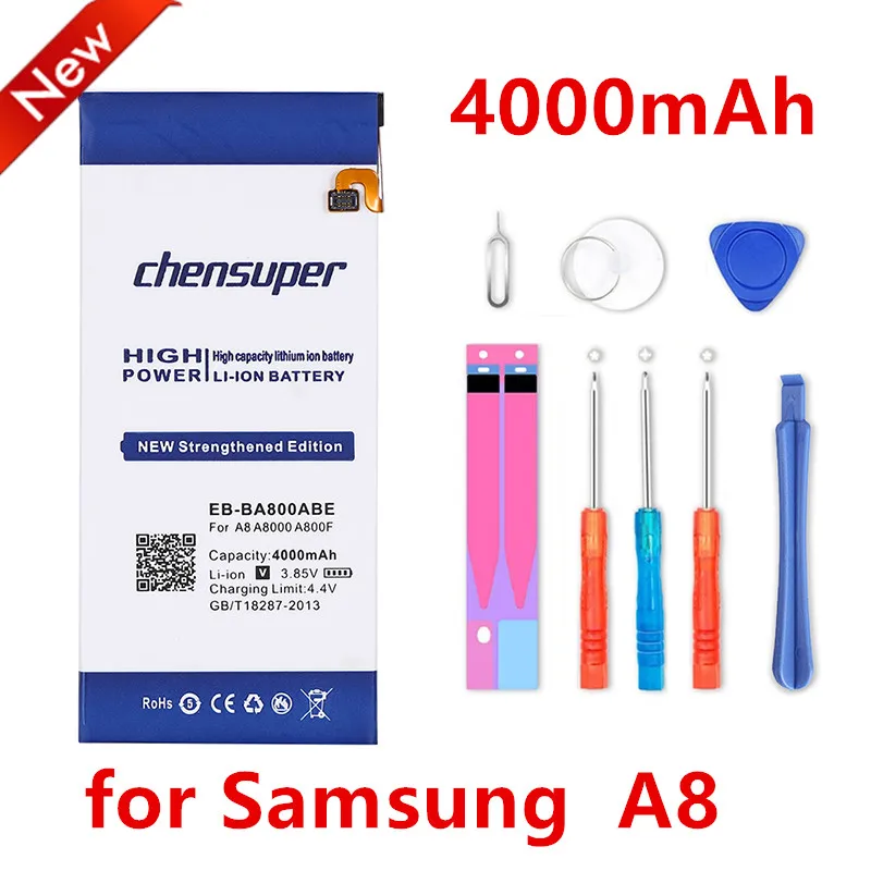 2pcs/100% 4000 EB BA800ABE 갤럭시 A8 A8000 A800F A800S A800YZ|휴대폰 배터리 ...