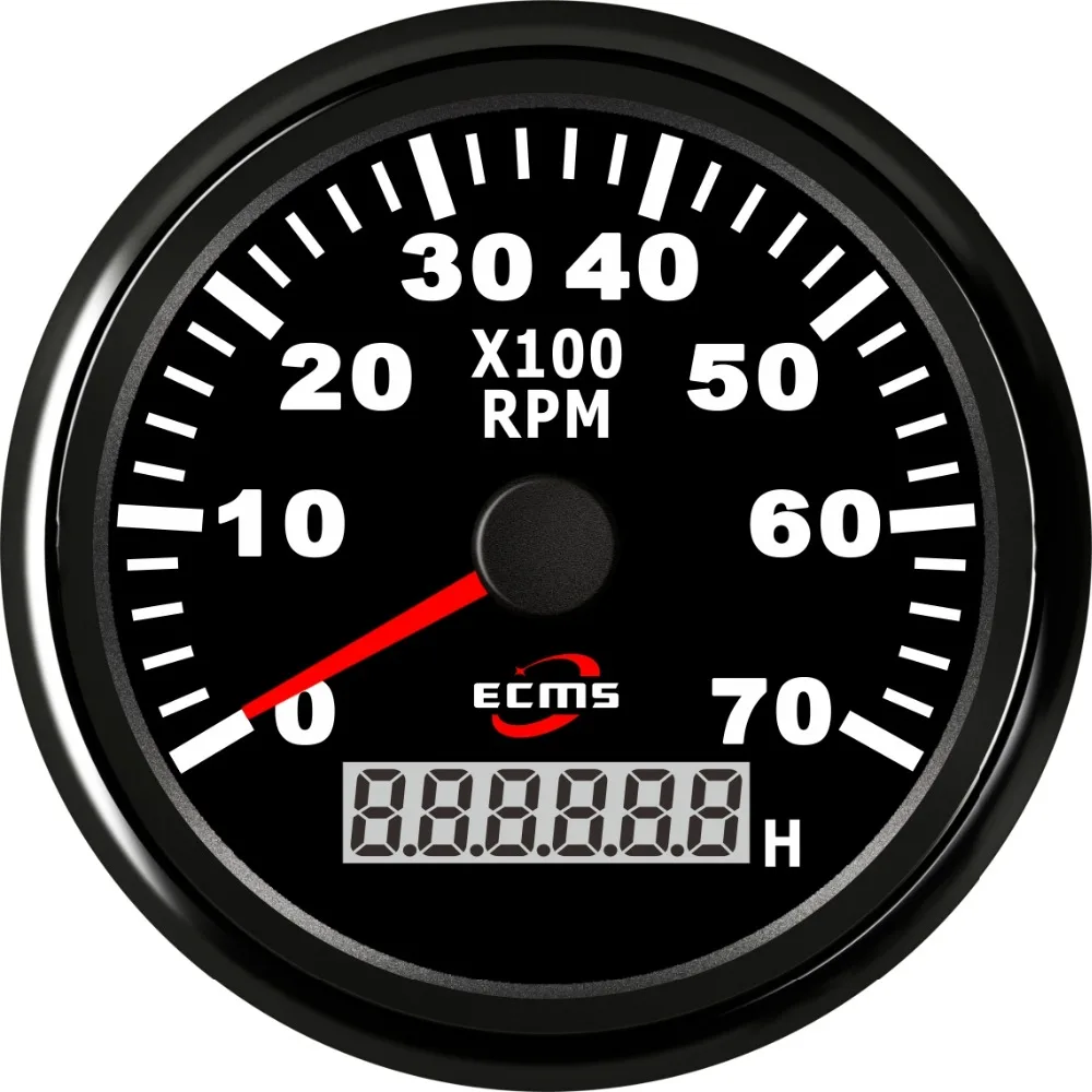 Waterproof 85mm 7000RPM Tachometer RPM REV Counter RPM With Hour Meter ...