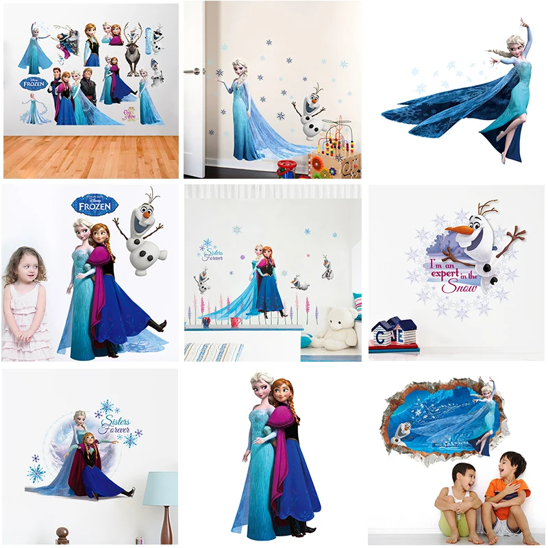 Pegatinas de pared de princesa de Frozen de Disney para habitaciones de ...