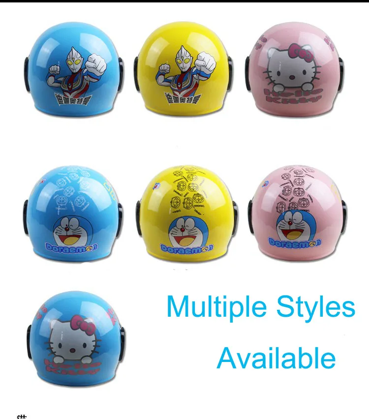 Cartoon Winter Warm Children Motorcycle Helmets Kids Motorcycle Safety ...