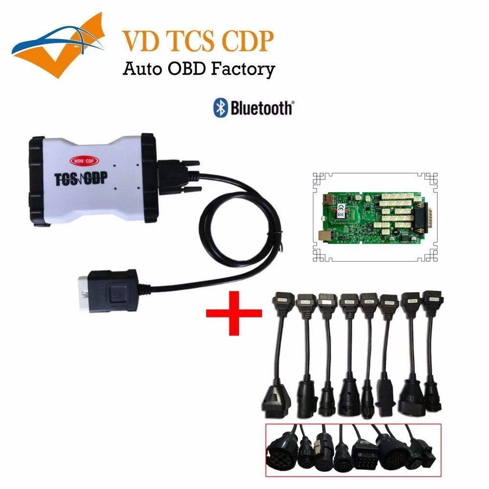BEST!! White VD TCS cdp pro plus new vci obd2 Diagnostic Partner Pro ...