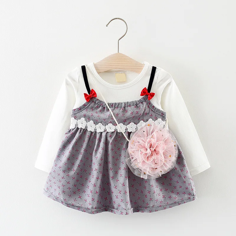 New Spring Girls Dress Baby Infant Princess Dress Long Sleeved Cotton ...