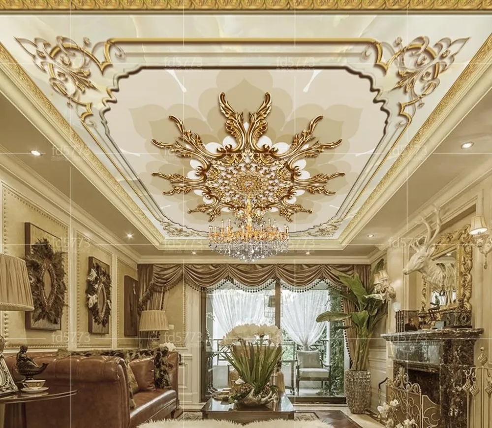 Custom 3d Ceiling Wallpaper High Quality Wall Sticker Creative Pattern ...