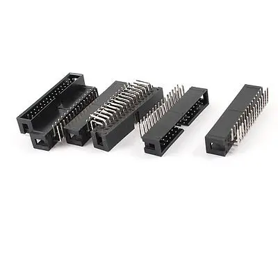 6Pcs DC3 30PL 2x15 Pins 2.54mm Pitch Right Angle Connector Pin IDC Box ...