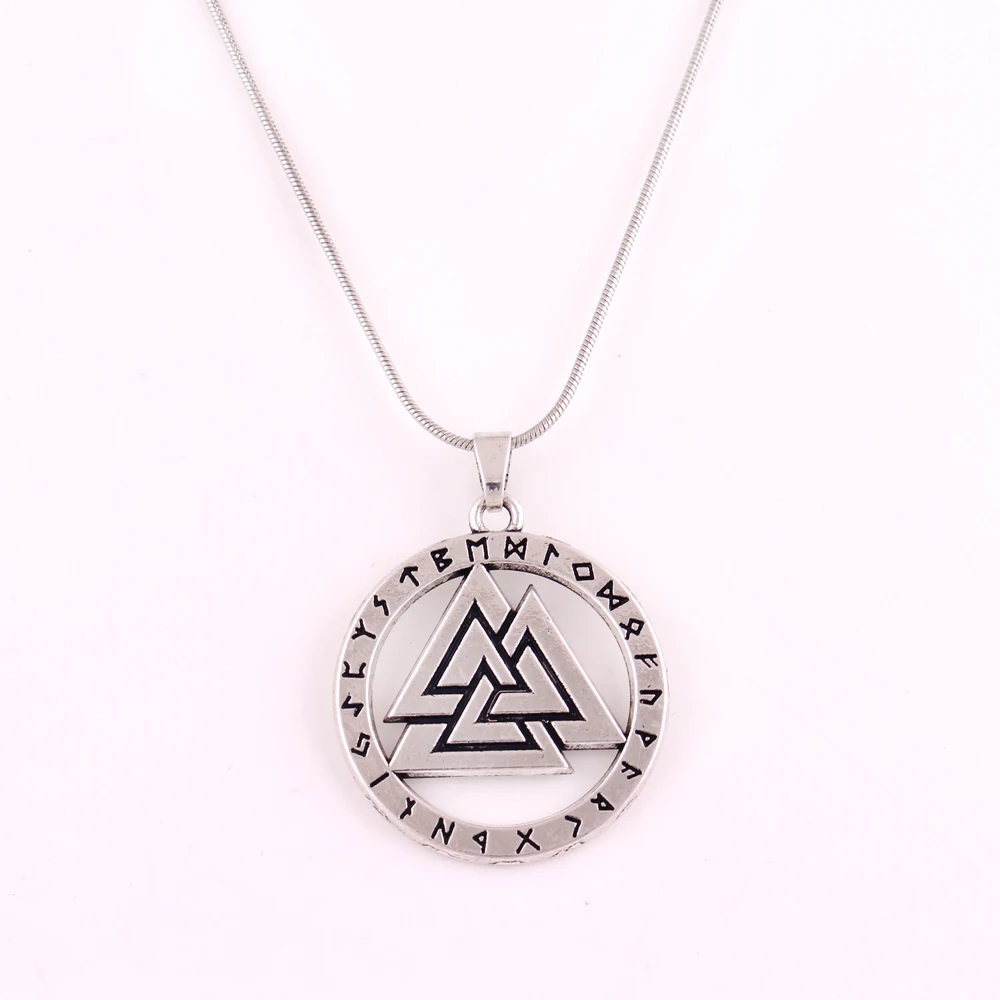 Viking-Style-Snake-Chain-Special-Rune-With-Three-Triangle-As-Amulet ...