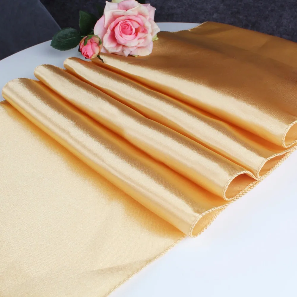 50pcs Elegant Table Runners Wedding Tablecloth 12 x108 Satin Table 