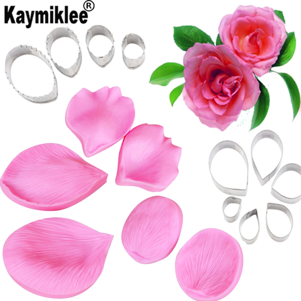 Decor Molds Fondant Rose Flower | Decor Clay Rose Silicone Mold | Molds ...