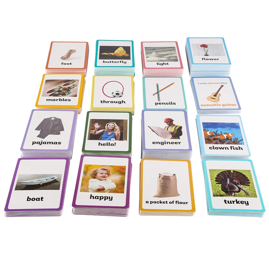 26 Categories 760 Cards Kids learn English word card English paper card ...
