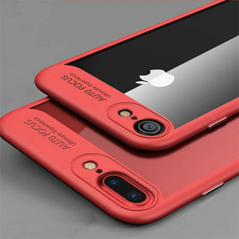 Transparent Acrylic TPU Case For iPhone 7 Plus Full Protective Ultra ...