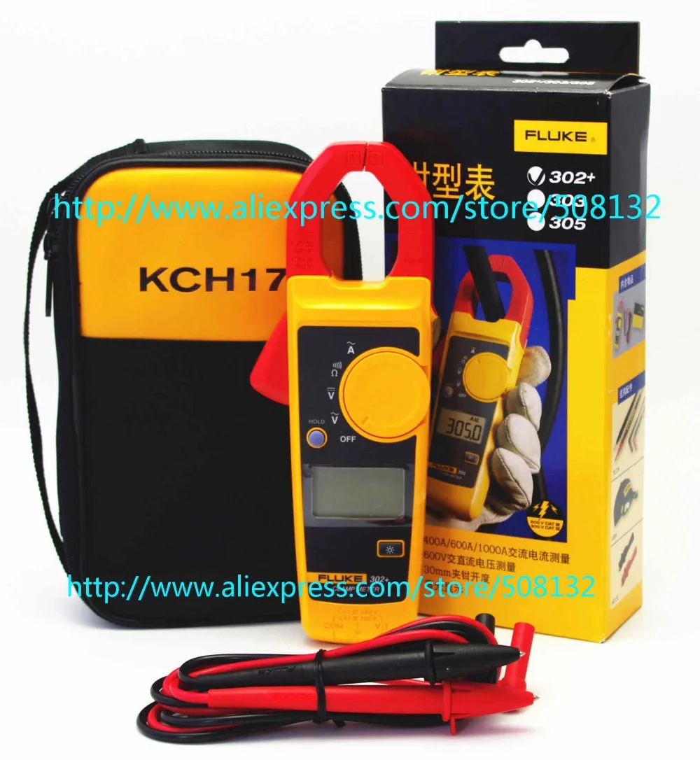 FLUKE 302 + con estuche coft KCH17 medidor de pinza Digital de mano ...