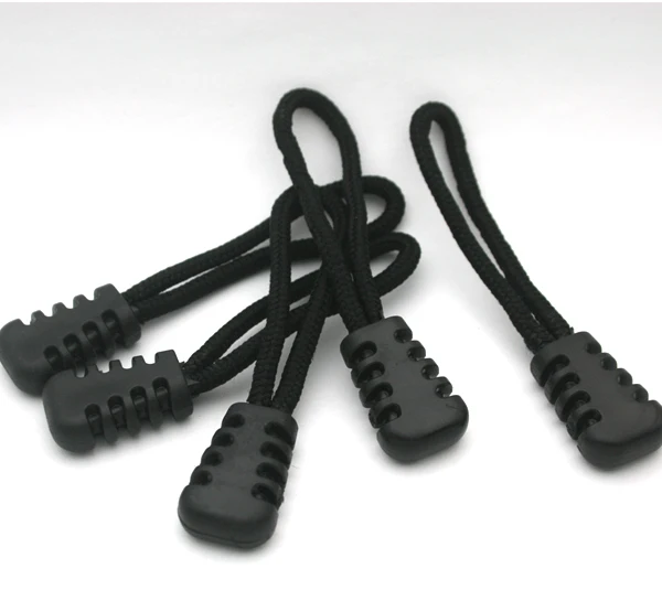 80pcs/lot Slip-resistant Black Zipper Puller Black Plastic Puller For ...