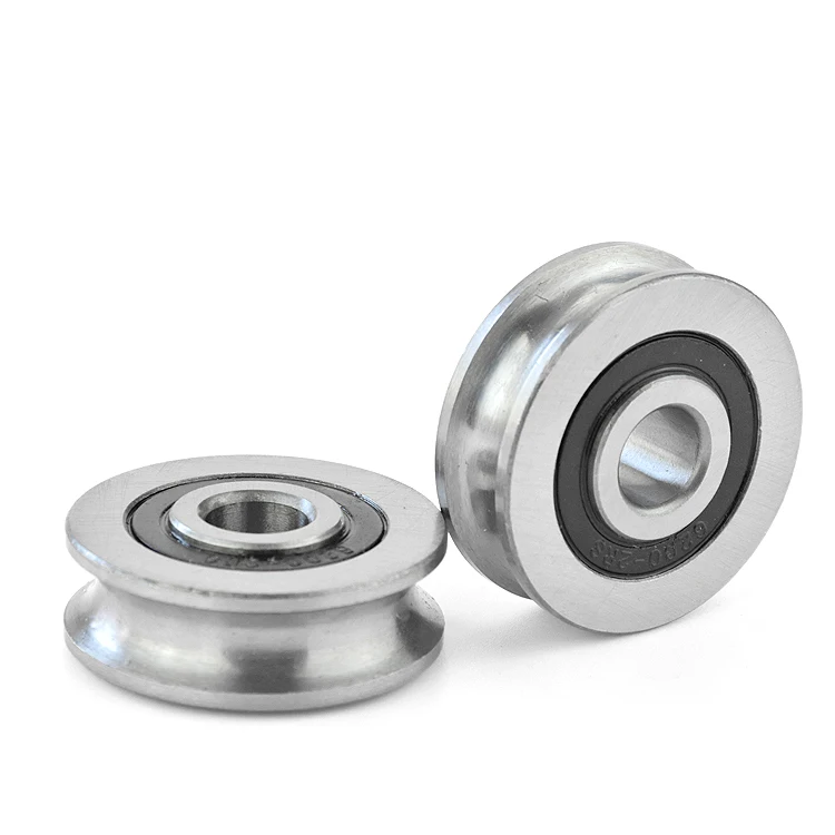 2pcs U Groove bearing U-type belt groove bearing concave wheel 6mm/8mm ...