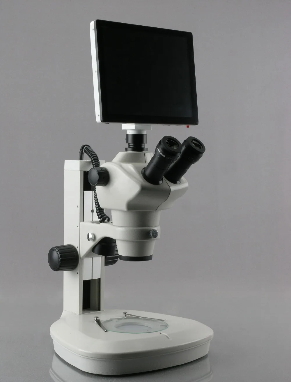 AmScope 8X 50X Track Stand LED Light Stereo Zoom Parfocal Trinocular ...