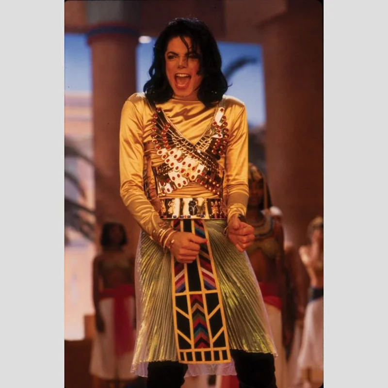 Unique MJ Egypt Pharaoh Dance Outfit and Wigs Set for Halloween Costume ...